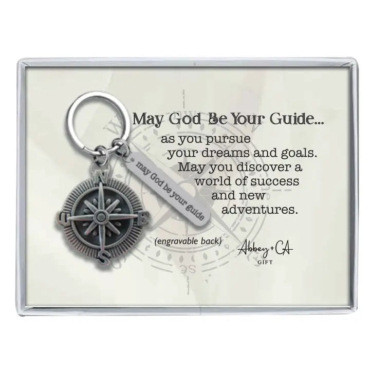May God Be Your Guide Keychain – Now & Then Boutique