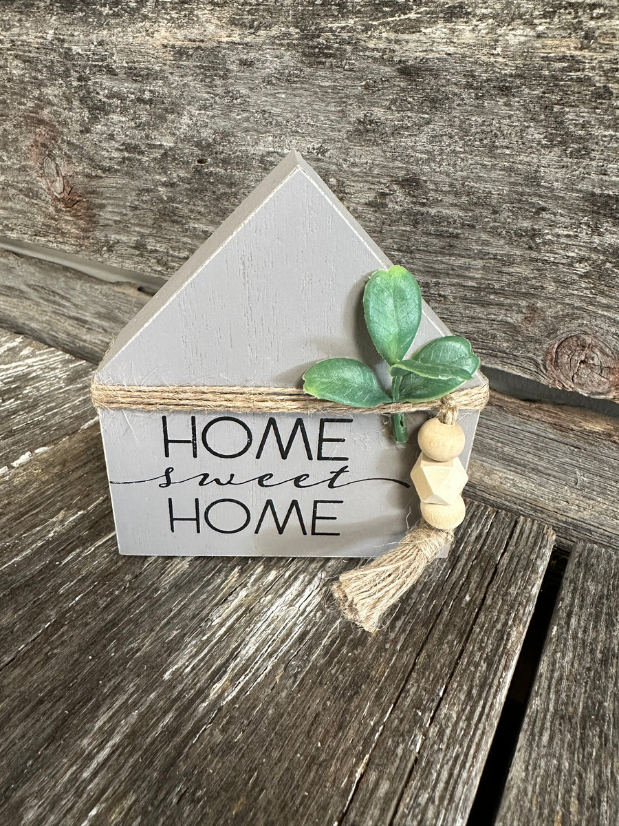 Wood Rustic Modern House Block Signs – Now & Then Boutique